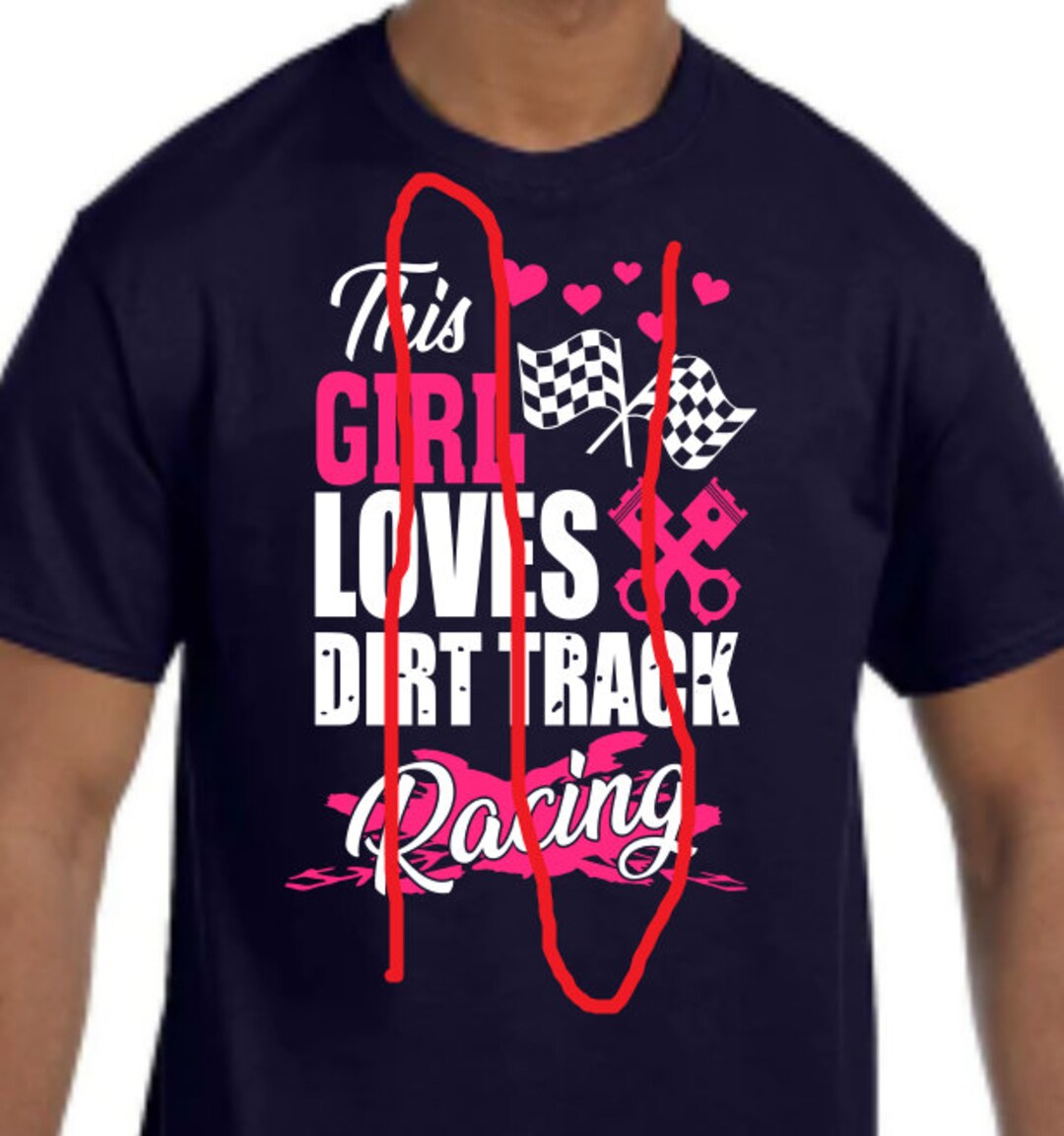Racing - This Girl Loves Dirt Track Racing - Sublimation DTF PNG File ...
