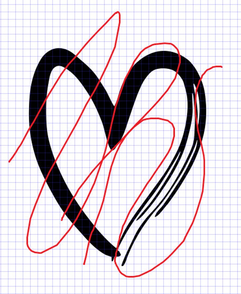 Valentine Heart Outline SVG - Etsy