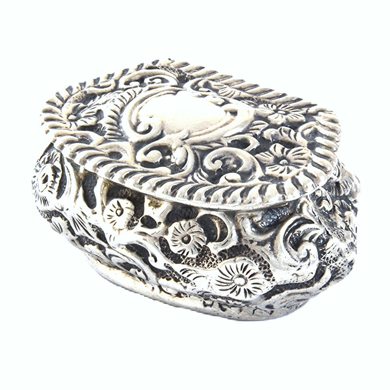 Silver Pill Box - Etsy