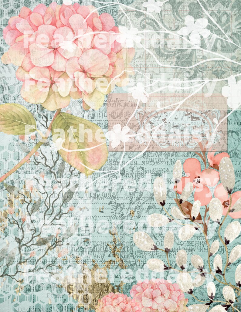Nature Inspired Digital Paper Pack, Butterfly, Bird, Floral (digital ...