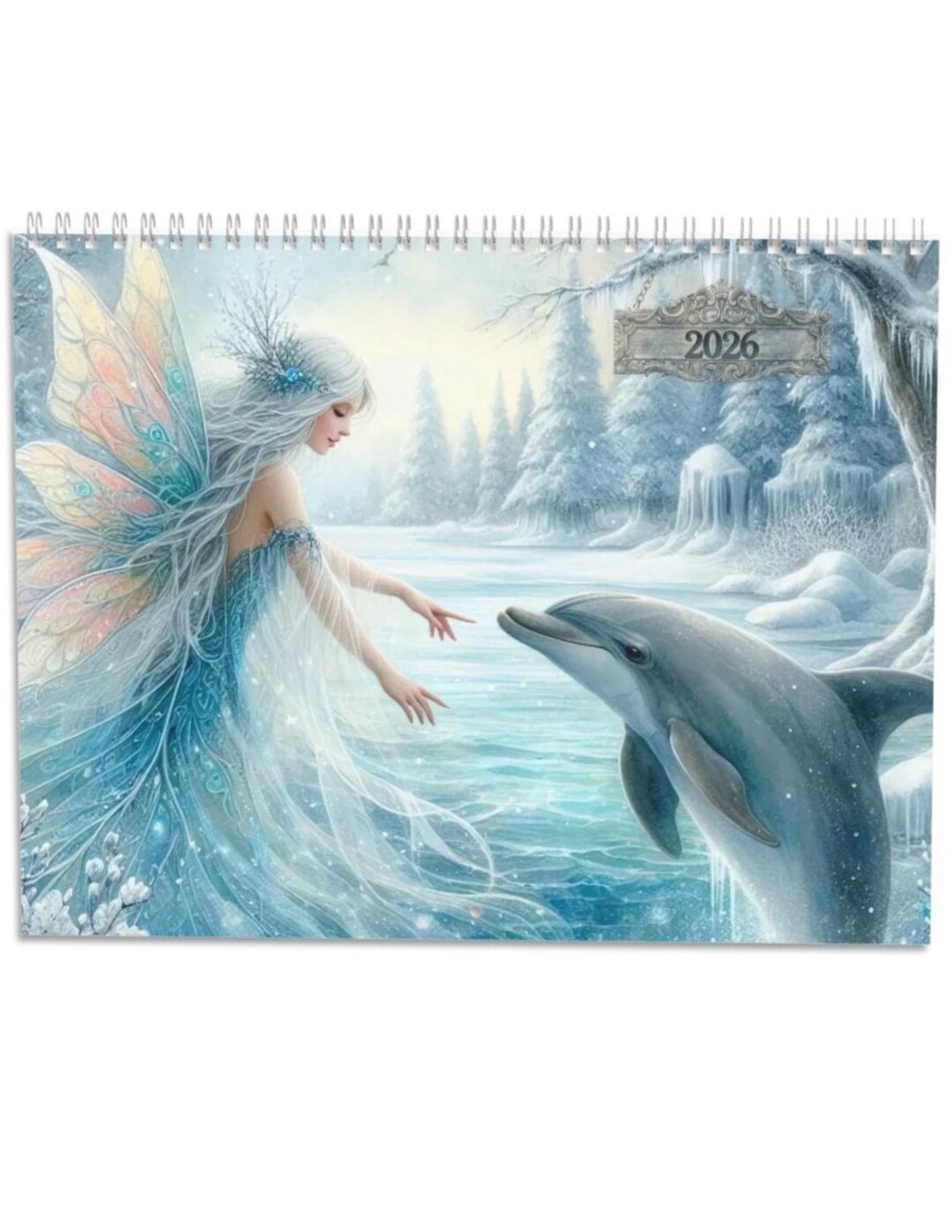 2026 Fantasy Fairy Dolphin Calendar, Watercolor Art - Etsy
