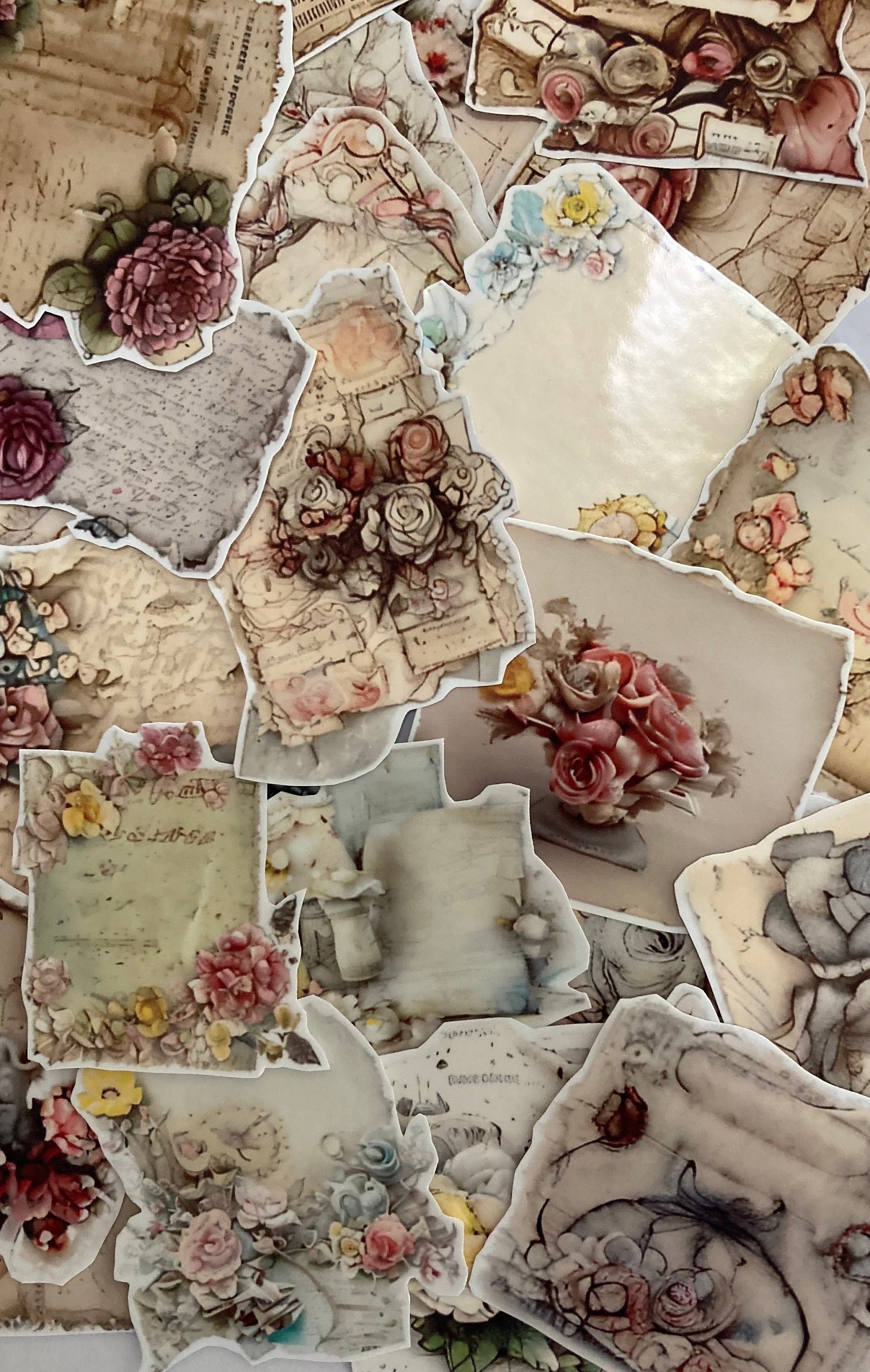 Shabby Chic Stickers, Vintage Stickers, Cottage Stickers, Rose Stickers ...
