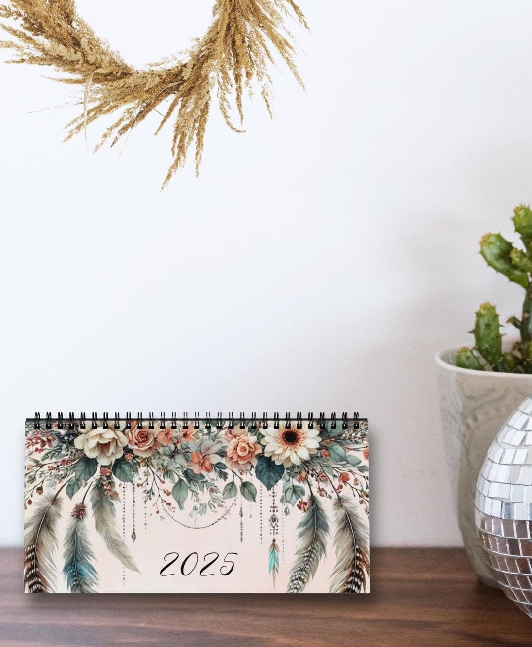 Desktop Calendar, Woodland Animals Calendar, Boho Wall Calendar, 2025 ...