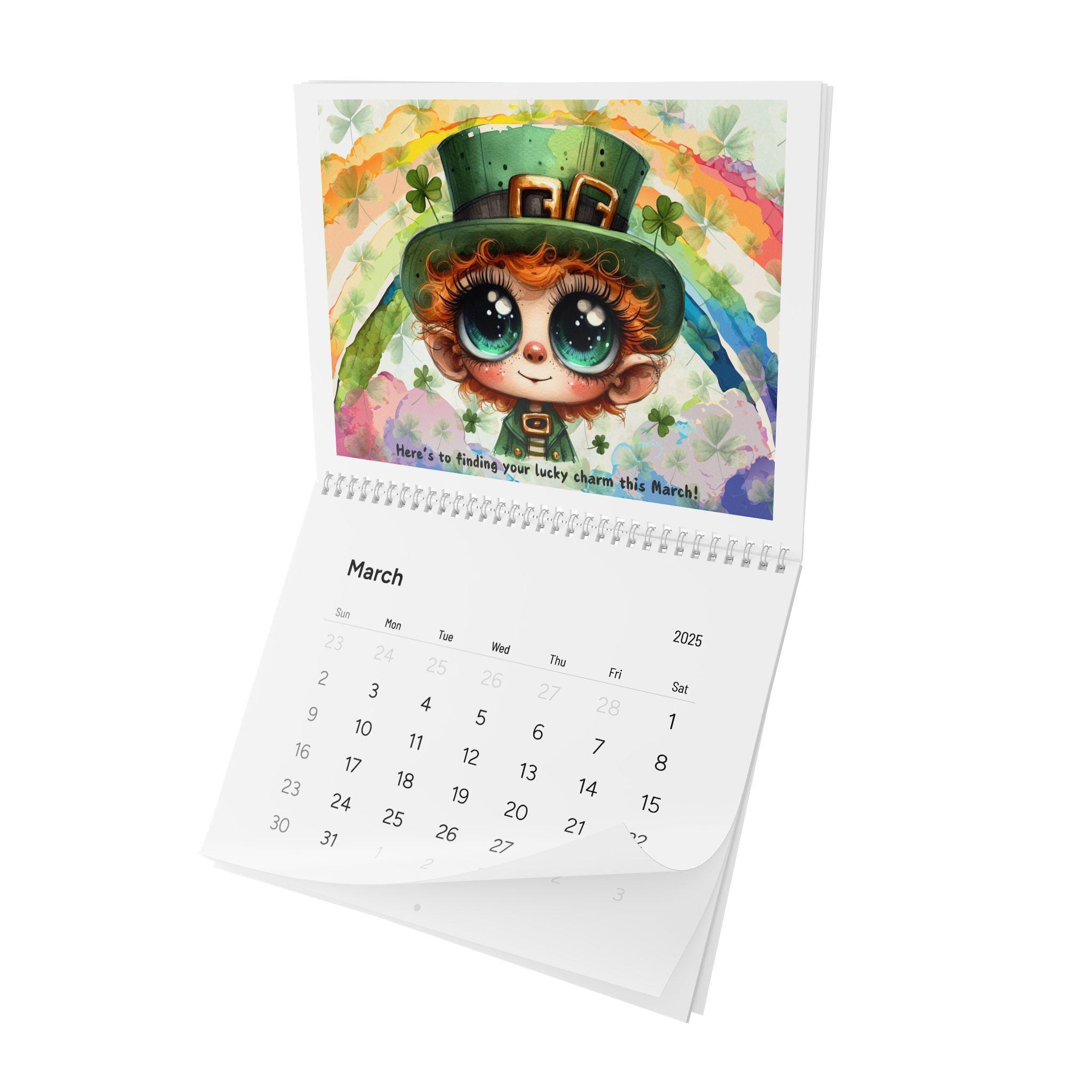 2025 Funny Whimsical Wall Calendar, Cute Yearly Planner, Unique Office ...