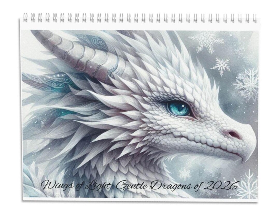 2026 Dragon Wall Calendar: Wings of Light, Inspirational Art - Etsy UK