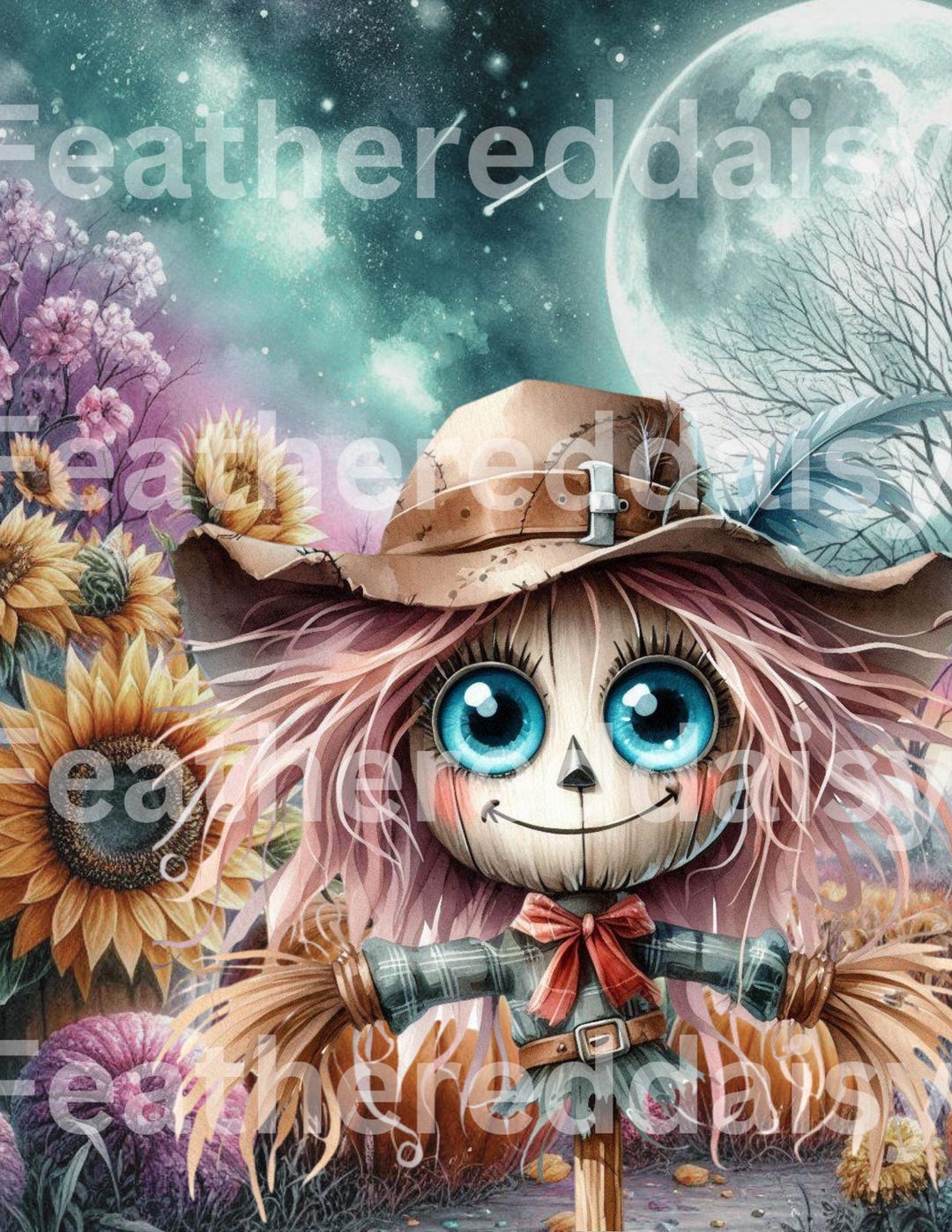 Scarecrow and Snowman Digital Prints, Fall Prints, Autumn Prints ...