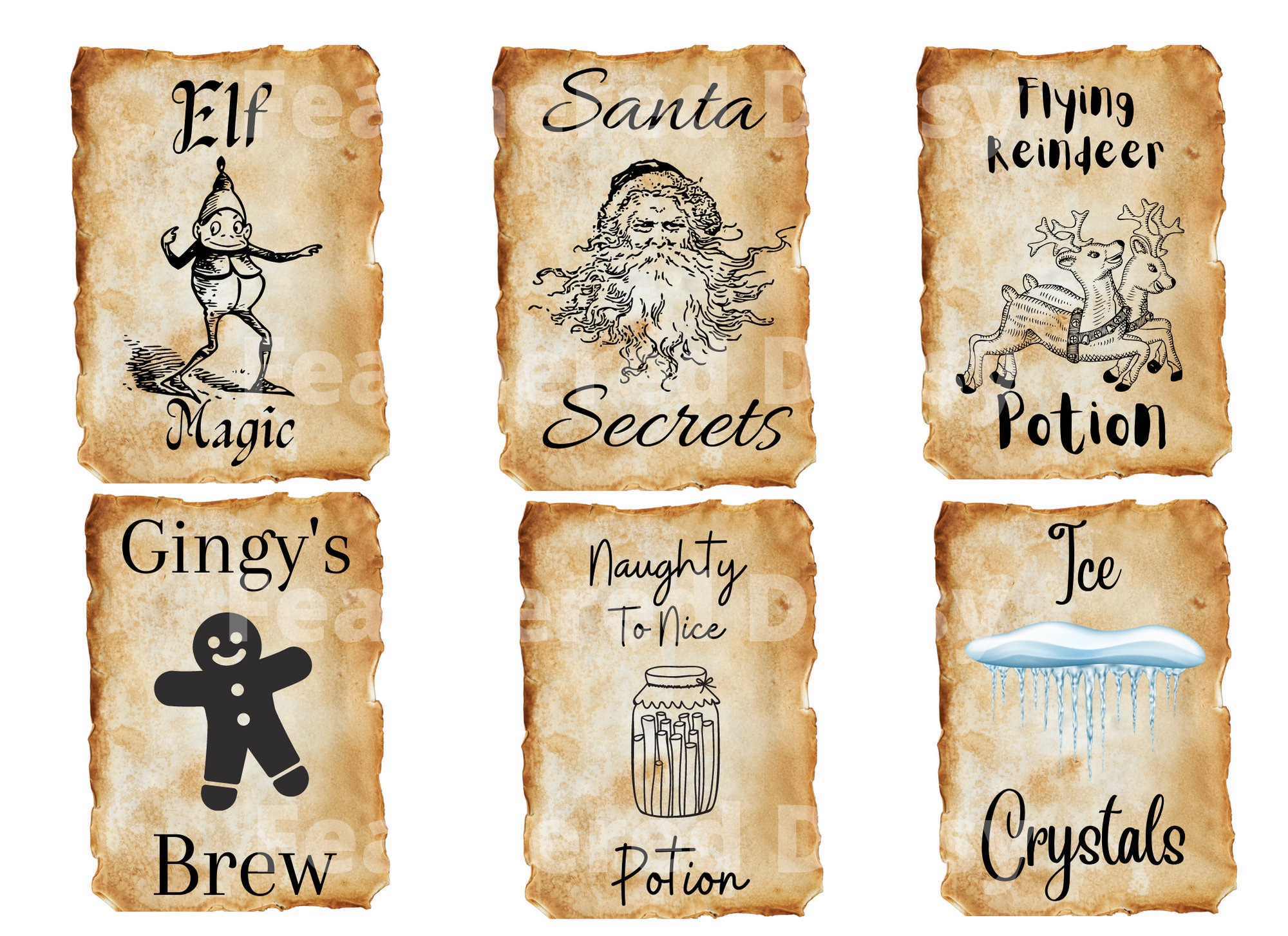 Christmas Jar Labels, Apothecary Labels, Grunge Christmas, Vintage ...