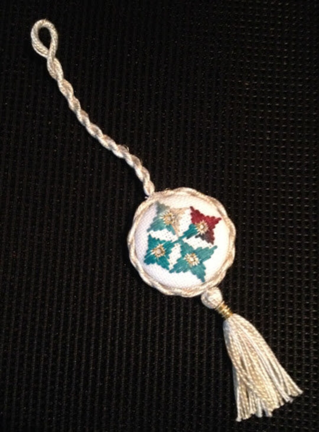 Hardanger Embroidery Rondel Sample Front - Etsy