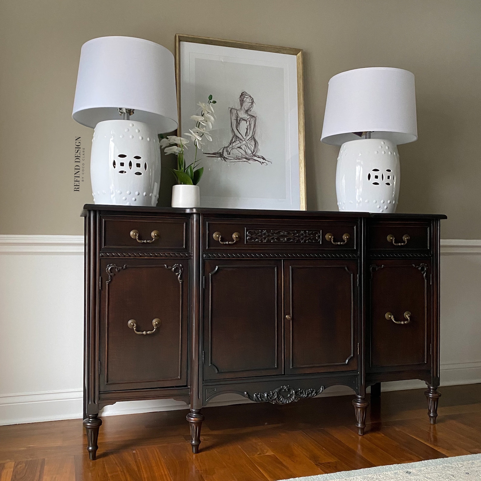 SOLD! Antique Hepplewhite Buffet, Victorian Sideboard, Transitional ...