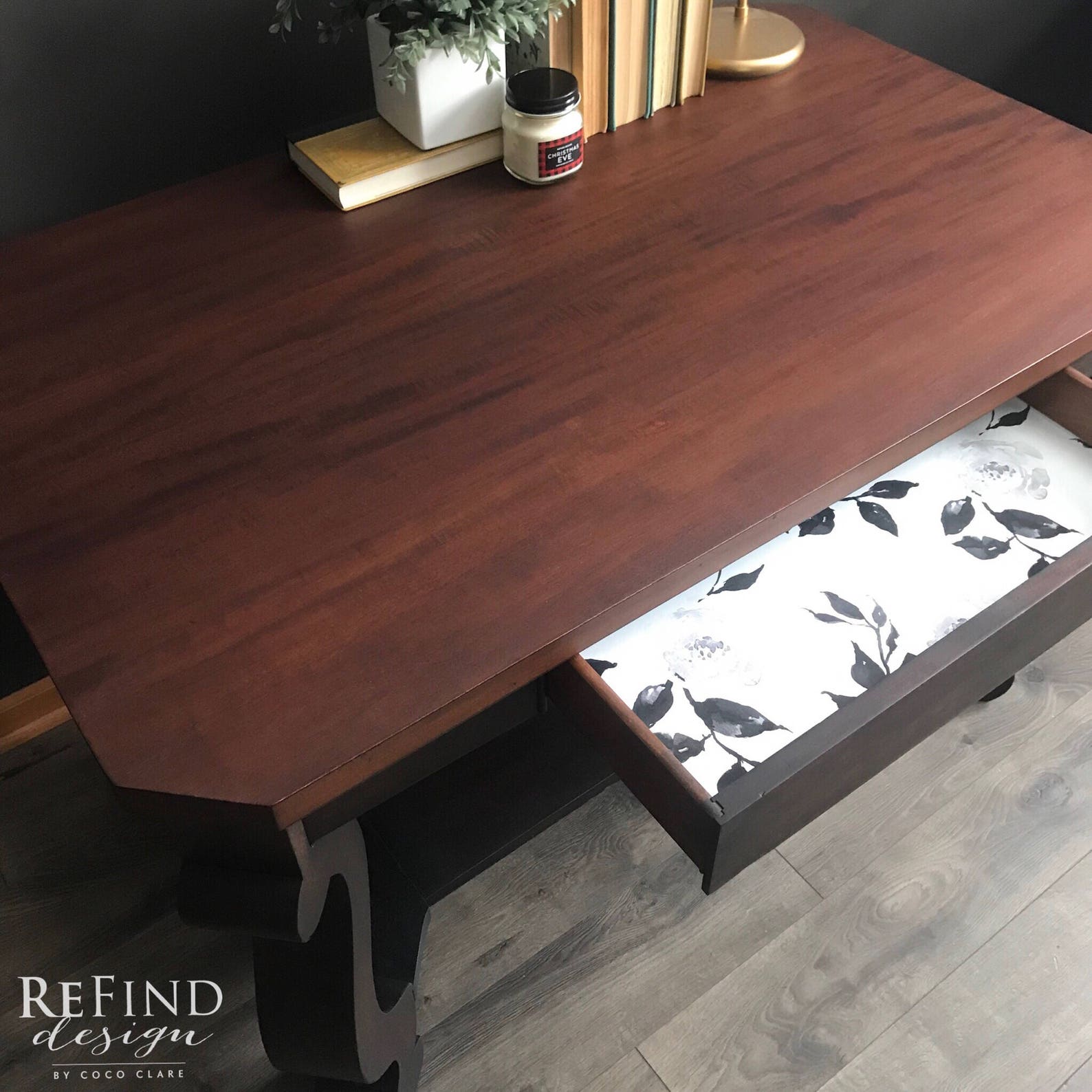 Sold-empire Library Table Vintage Writing Desk Traditional - Etsy