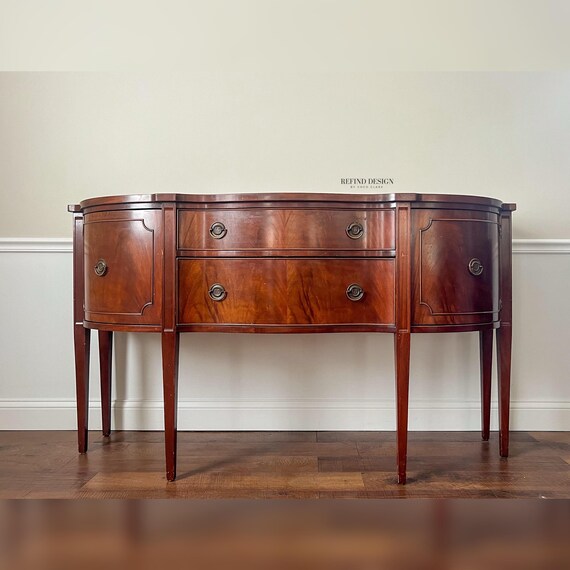 Customizable Antique Mahogany Hepplewhite Buffet Sideboard Etsy