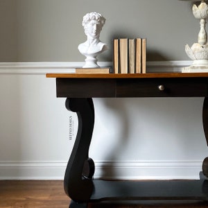 SOLD- Empire Library Table, Vintage Writing Desk, Traditional Console ...