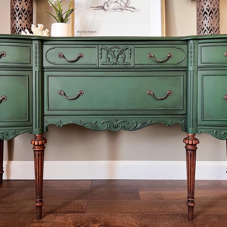 Sold-victorian Buffet Green Modern Sideboard Traditional - Etsy