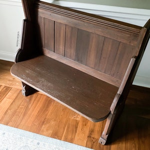 SOLD- Antique Church Pew, Entryway Bench - Etsy