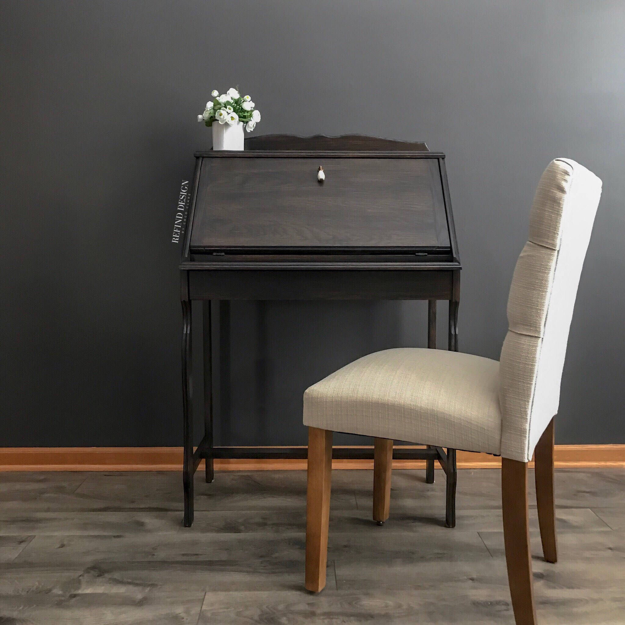 SOLD Vintage Secretary Desk Entryway Console Modern | Etsy