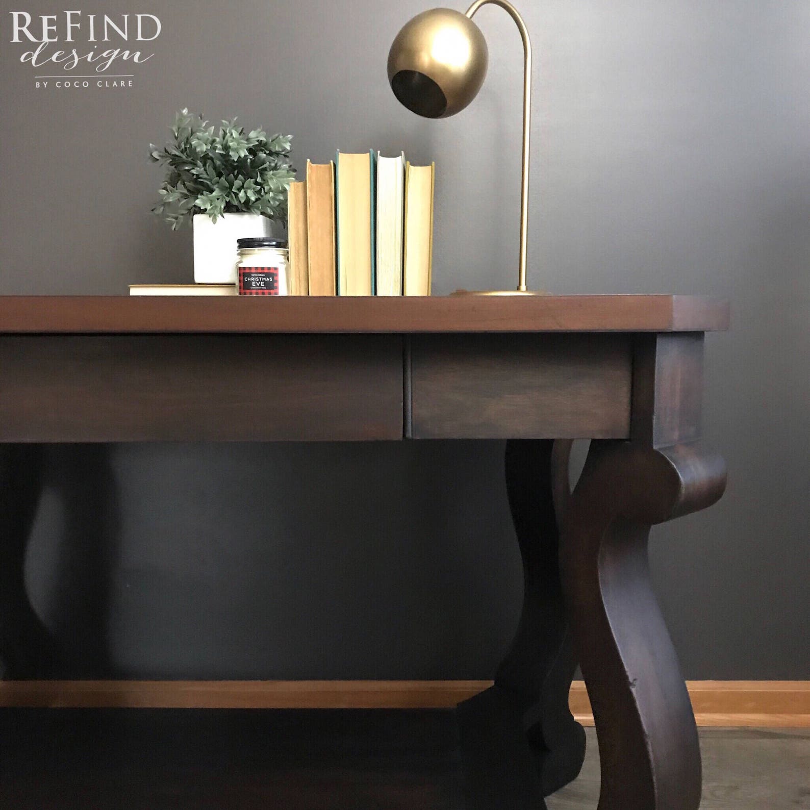 SOLD-Empire Library Table Vintage Writing Desk Traditional | Etsy