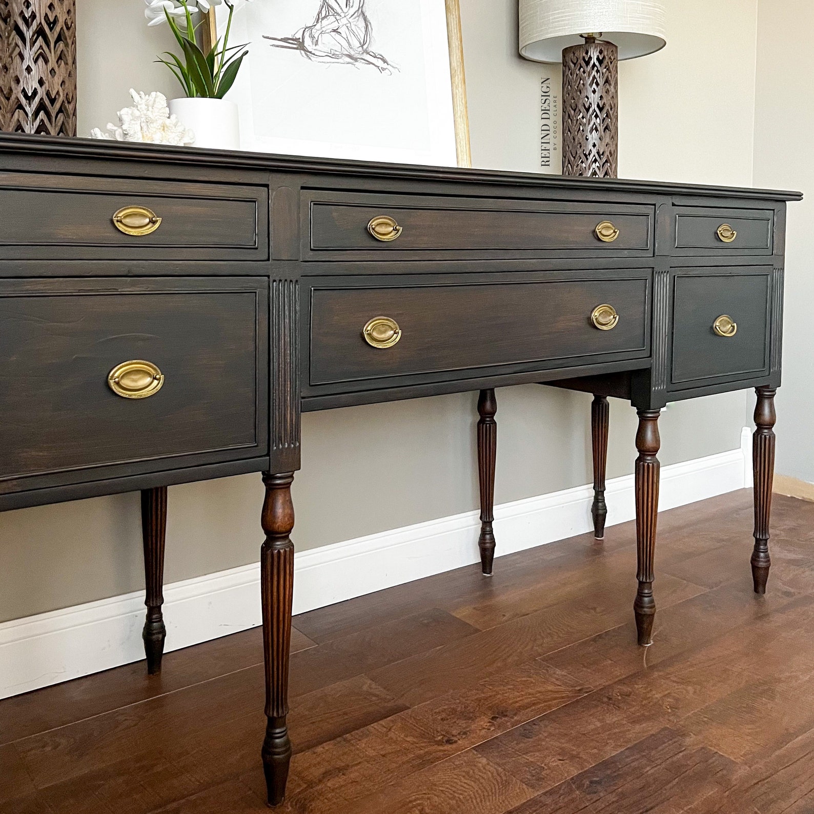 SOLD Antique Victorian Buffet Traditional Sideboard - Etsy