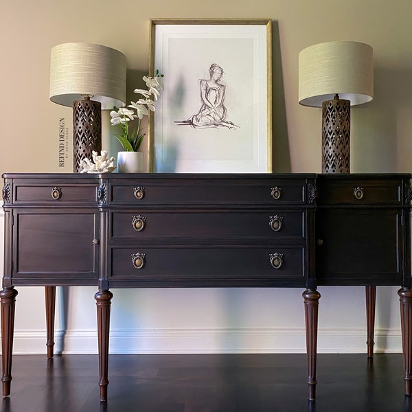 Antique Black Sideboard - Etsy