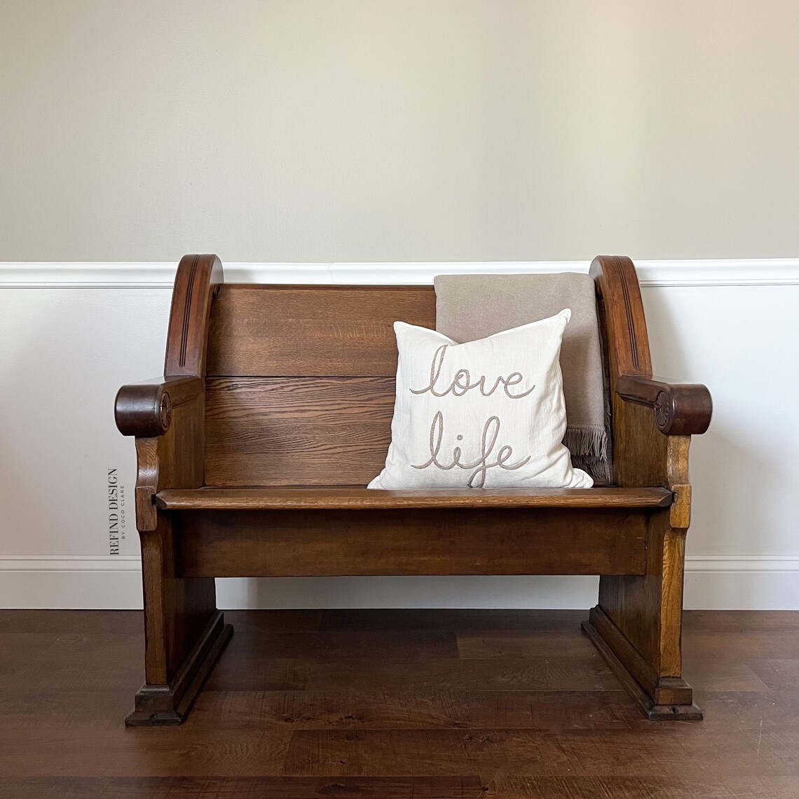 SOLD Antique Church Pew Entryway Bench - Etsy