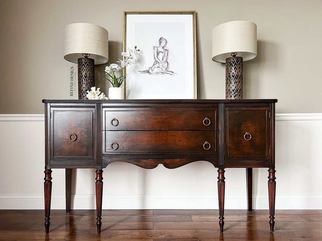 SOLD! Antique Victorian Hepplewhite Buffet, Traditional Sideboard ...