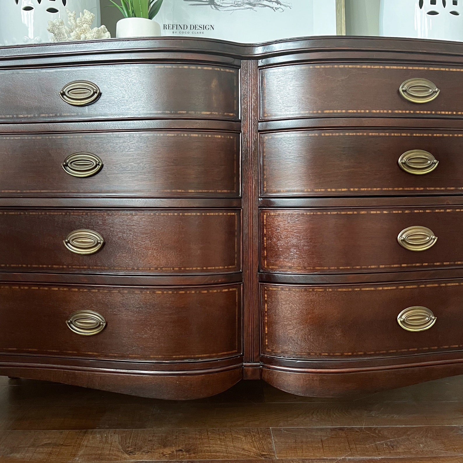 SOLD! Antique Mahogany Hepplewhite Dresser, Bedroom Furniture - Etsy
