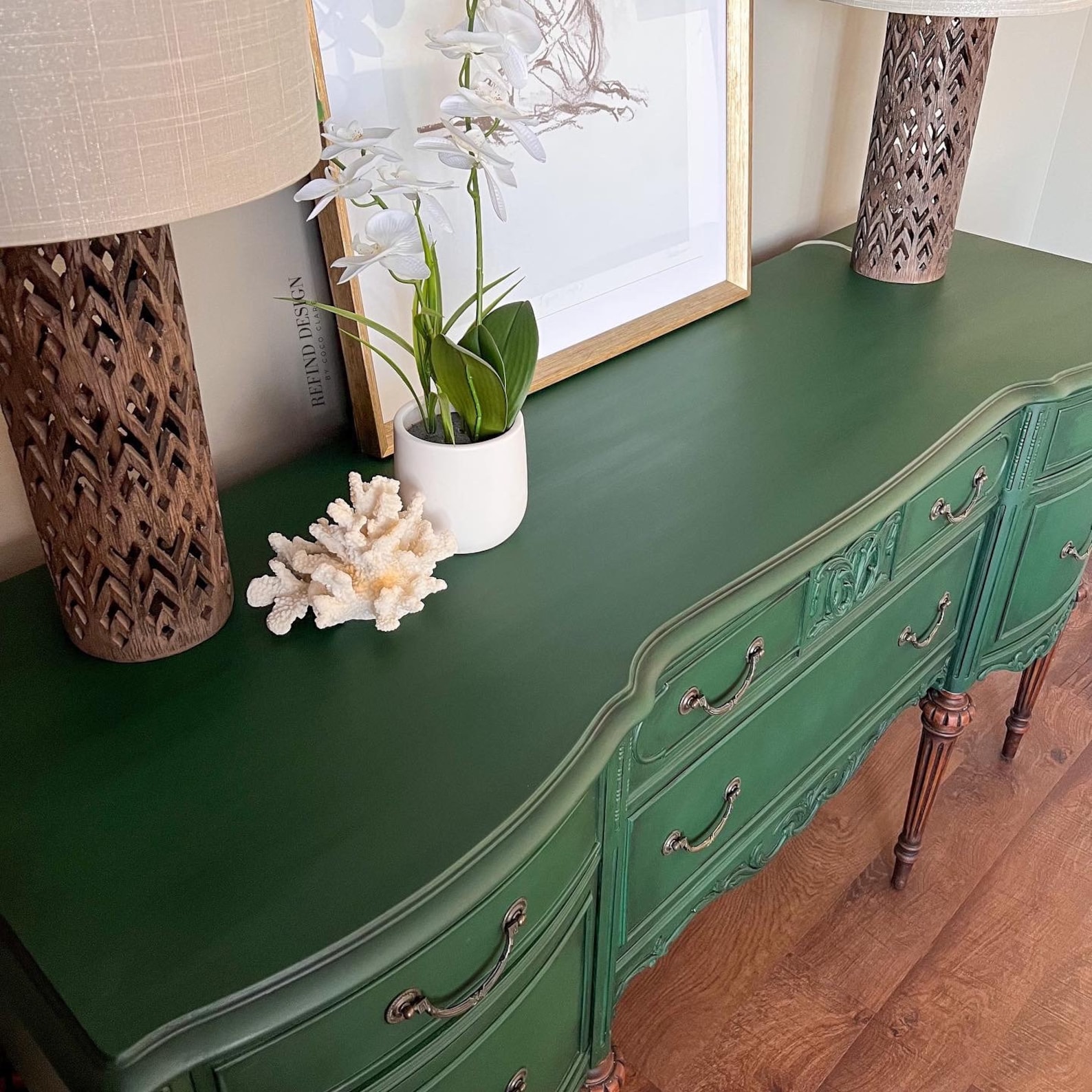 Sold-victorian Buffet Green Modern Sideboard Traditional - Etsy