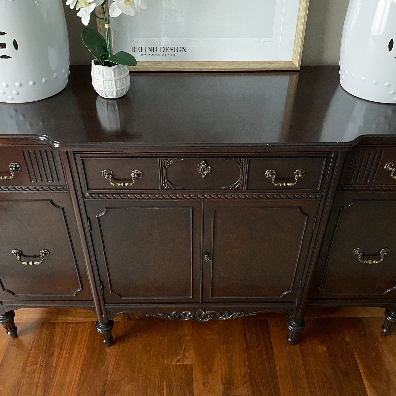 SOLD! Antique Hepplewhite Buffet, Victorian Sideboard, Transitional ...