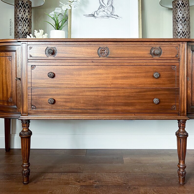 SOLD Antique Victorian Buffet Traditional Sideboard - Etsy