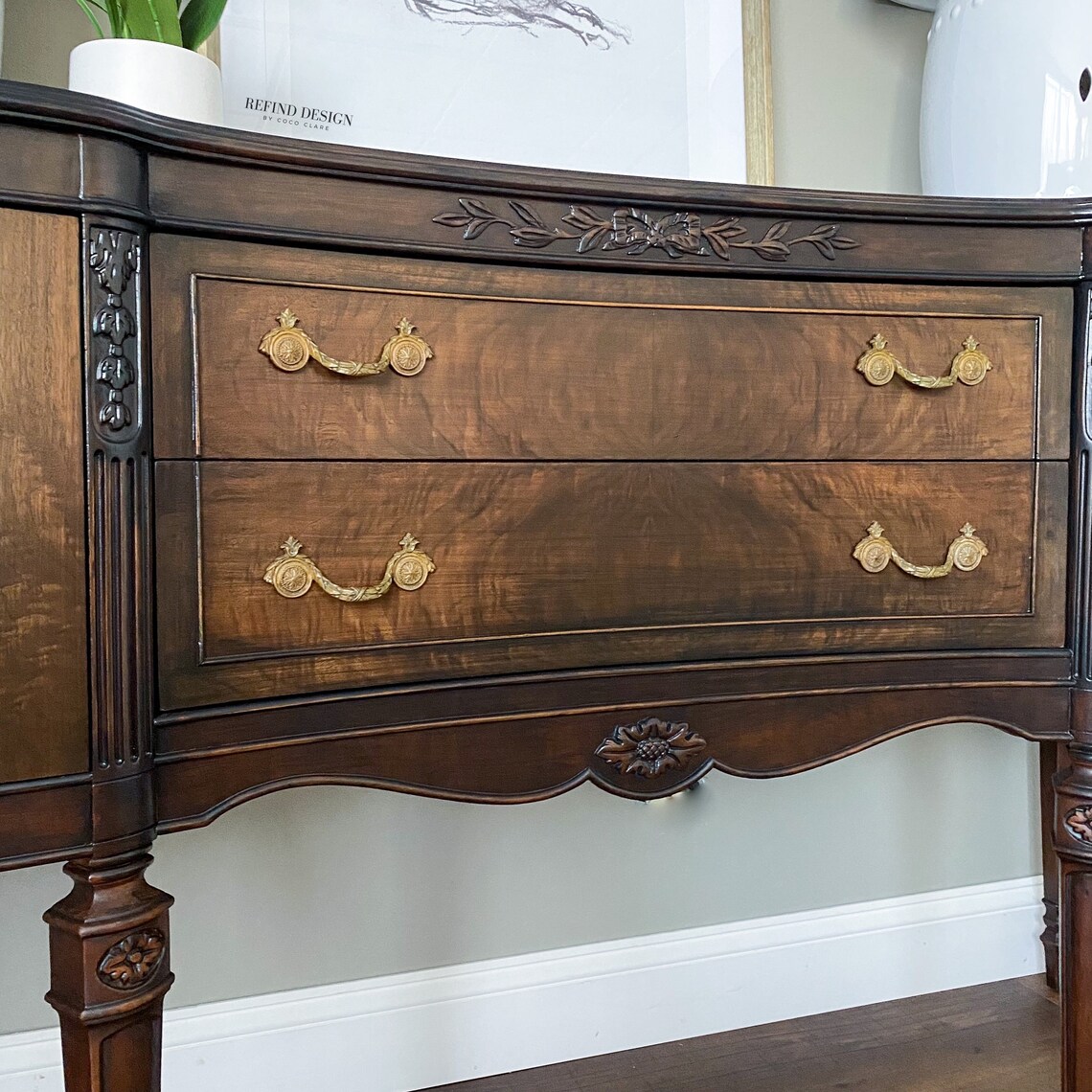 SOLD Antique Victorian Buffet Traditional Sideboard - Etsy