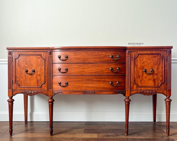 Customizable Victorian Buffet | Carved Mahogany Sideboard With Storage ...
