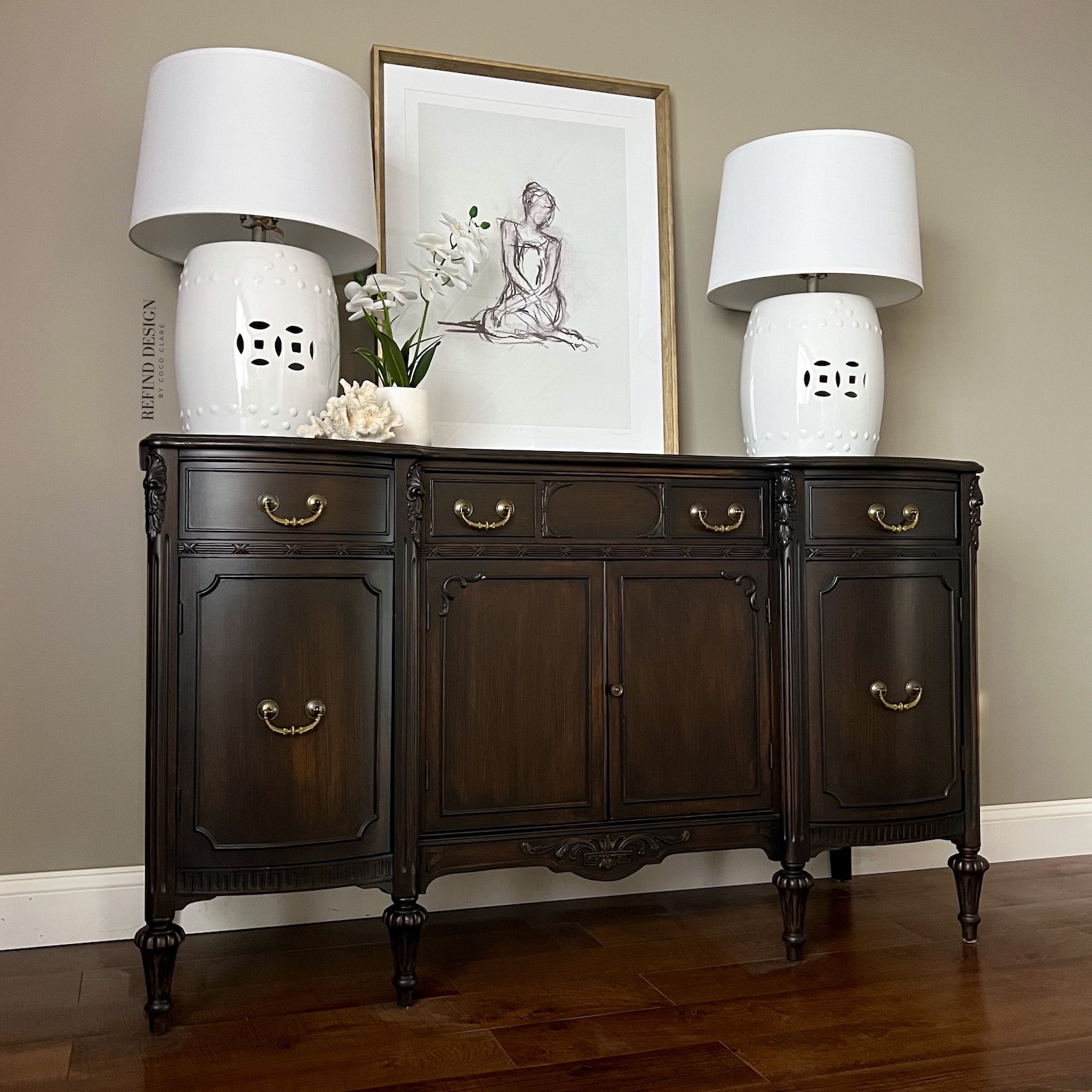 SOLD Antique Hepplewhite Buffet Victorian Sideboard - Etsy