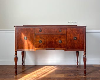Customizable Antique Hepplewhite Buffet/ Burled Walnut Sideboard - Etsy
