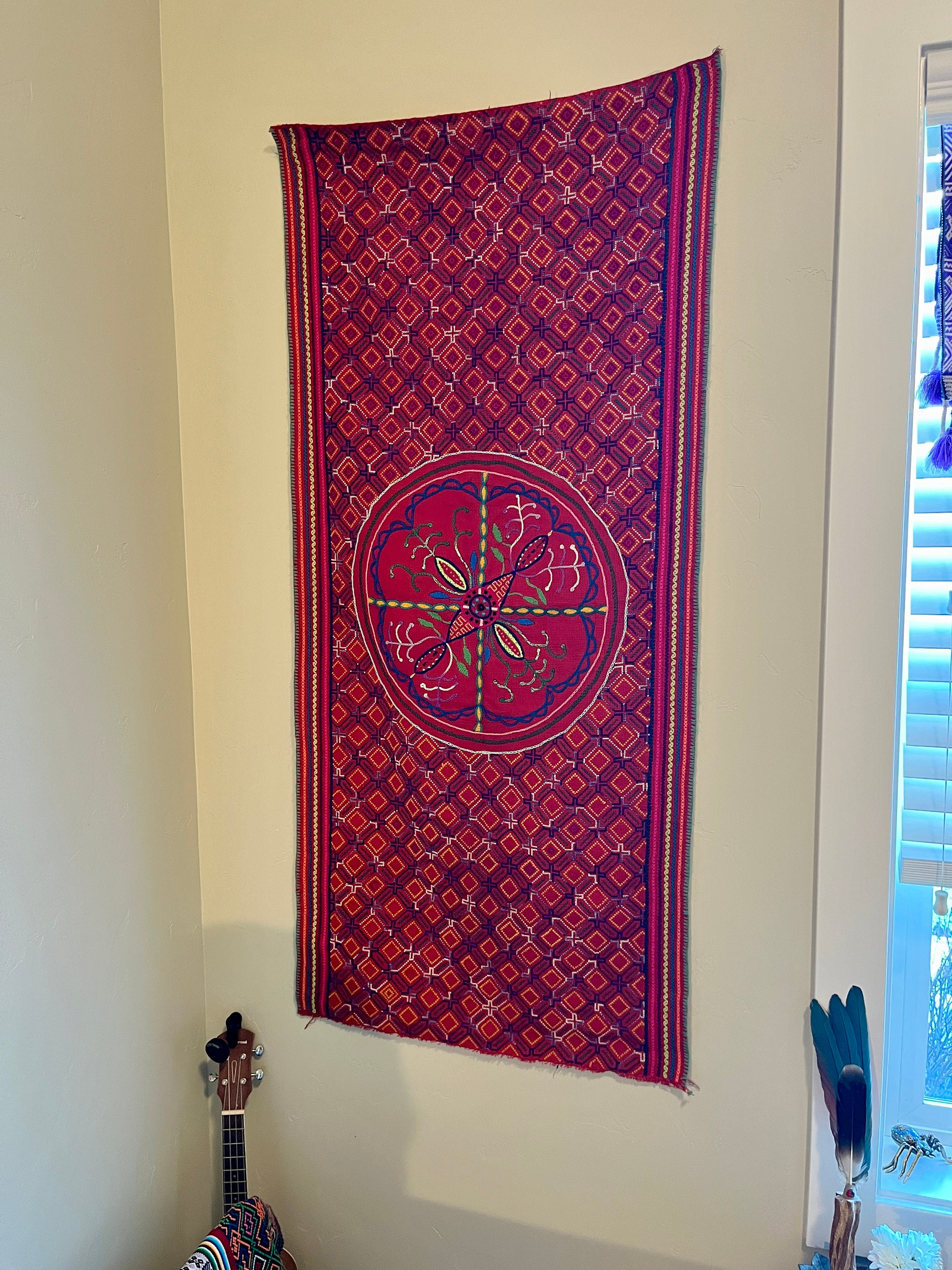 Shipibo Manta Woven Healing Textile Ayahuasca Sacred Geometry Large ...