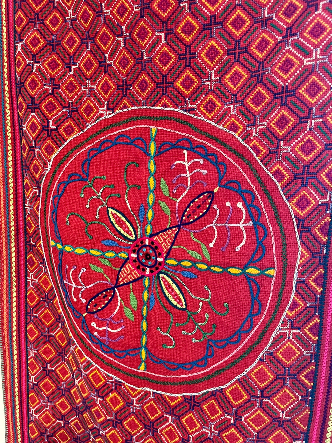 Shipibo Manta Woven Healing Textile Ayahuasca Sacred Geometry Large ...