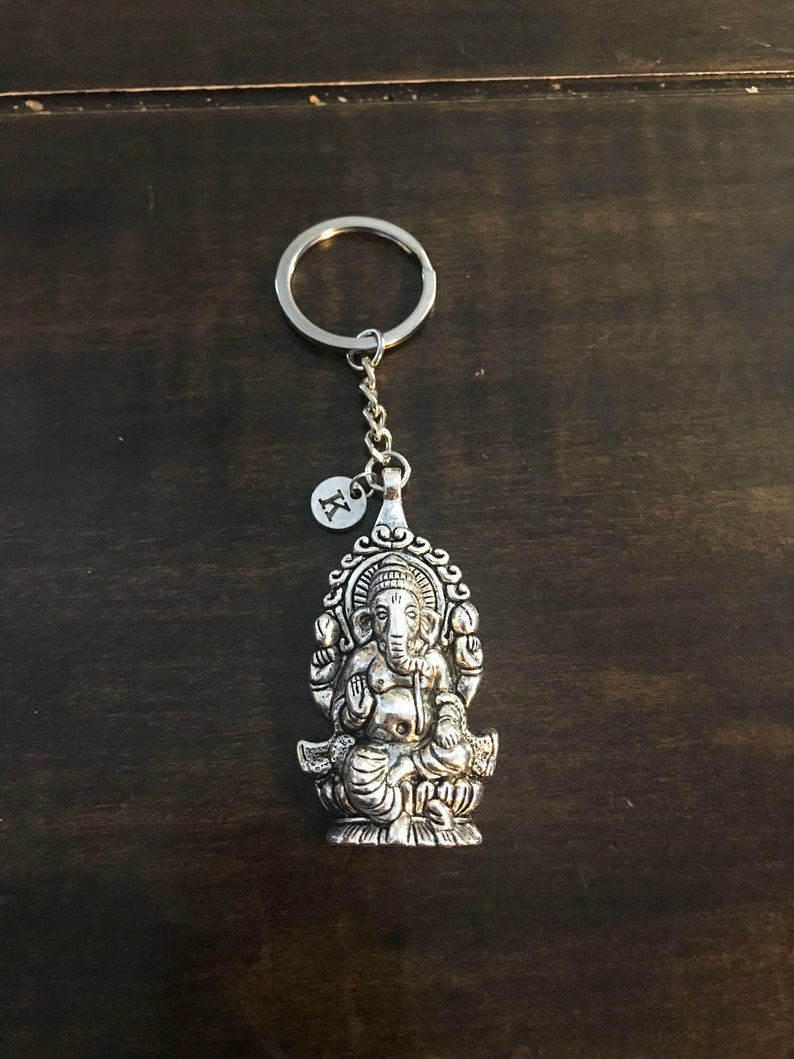 Ganesh Initial Key Chain Ganesh Key Chain Ganesh AG2 - Etsy