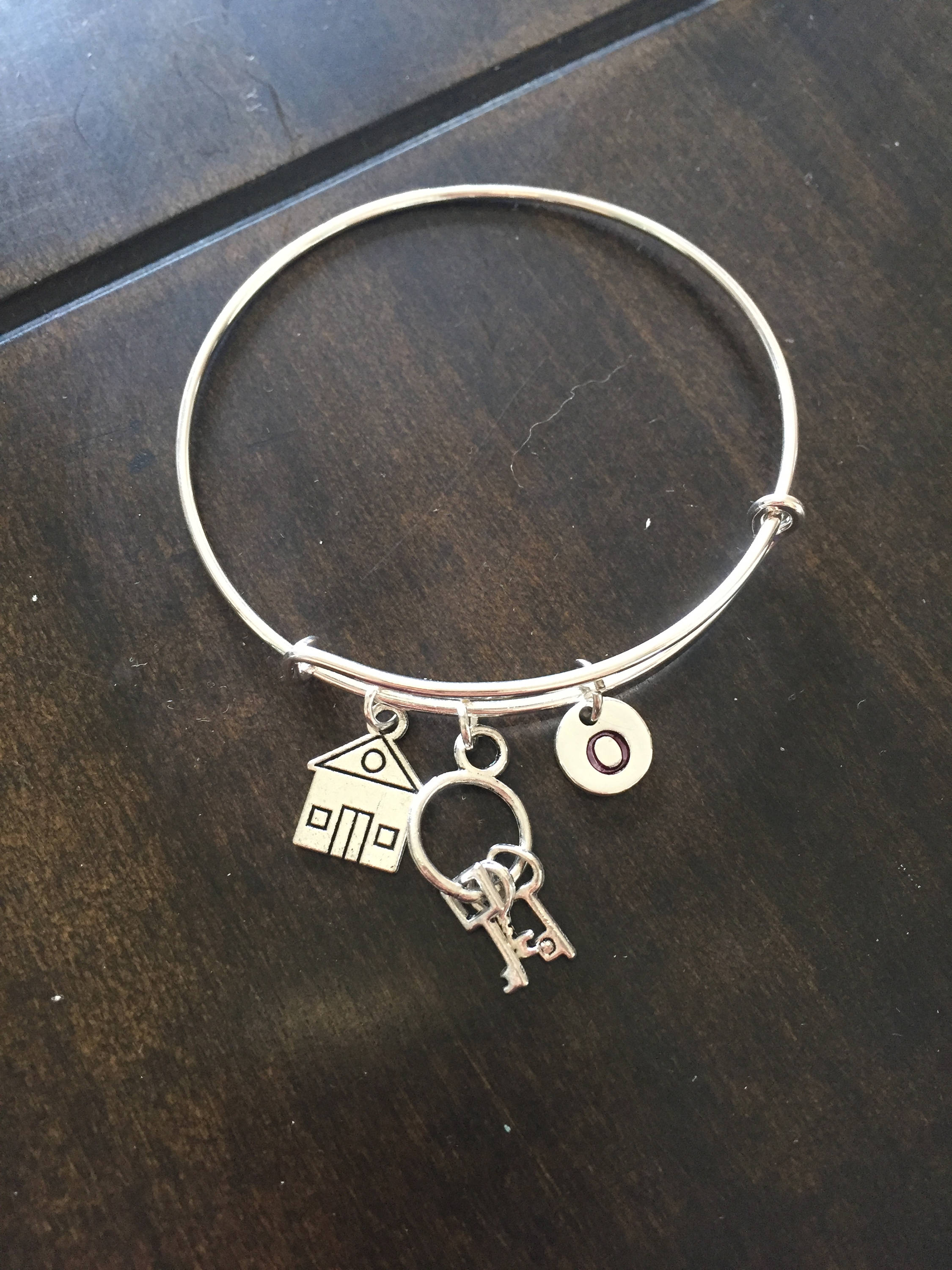 Realtor Initial Bracelet, House Lock Bracelet, Gift for Realtor, Gift ...