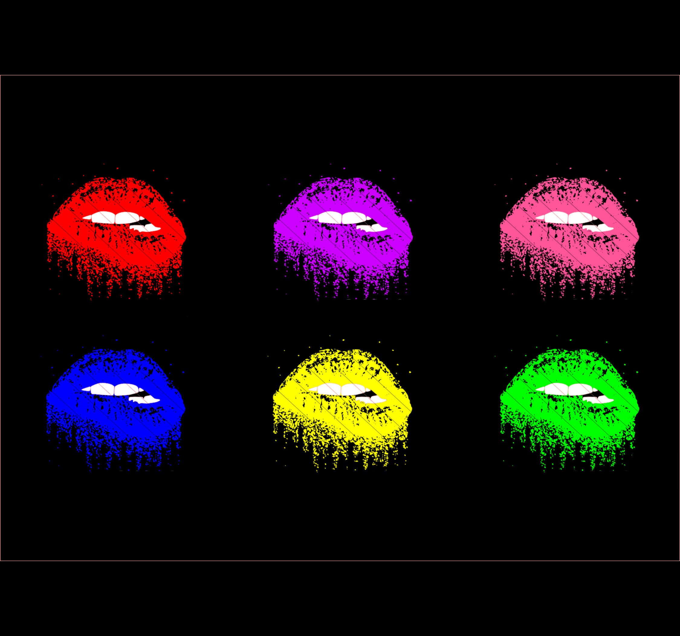 Dripping Lips Svg Dxf Png Biting Lips SVG Glitter Lips | Etsy