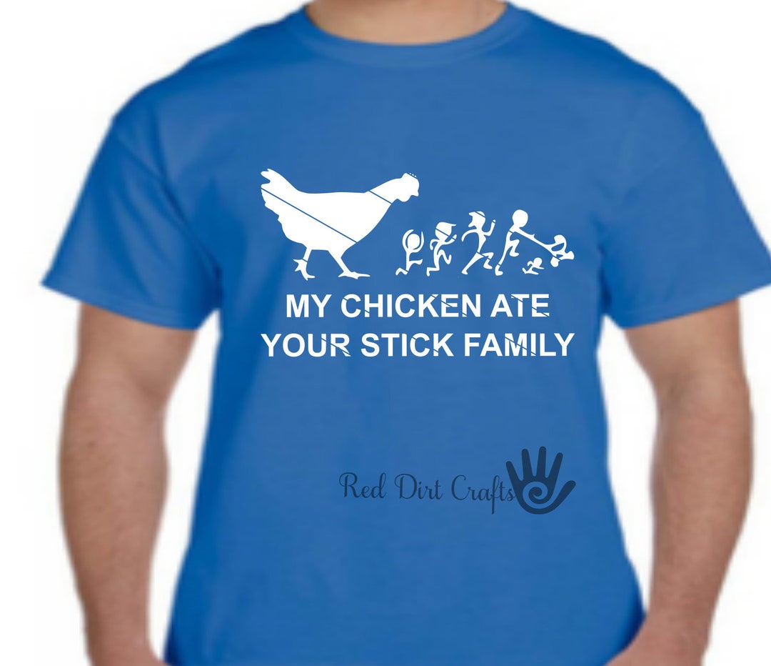 My Chicken Ate Your Stick Family Svg, Png, Dxf, Stick Family, Chickens ...