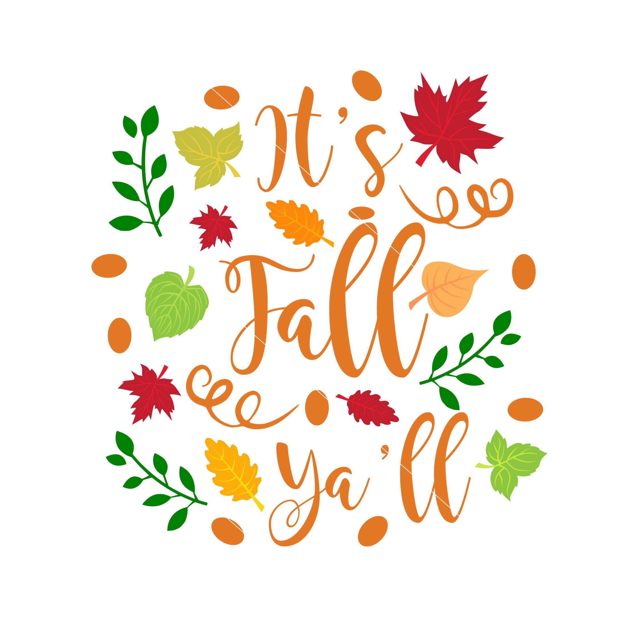 It's Fall Ya'll Svg Dxf Pdf Png Fall Mug Holiday | Etsy
