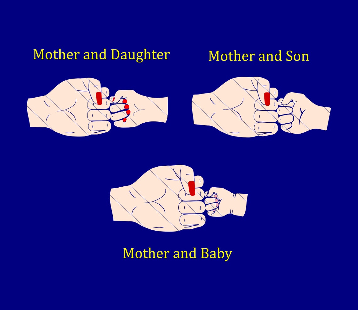 Fist Bump Svg Dxf Png Pdf Mother and Baby Fist Bump Mom - Etsy