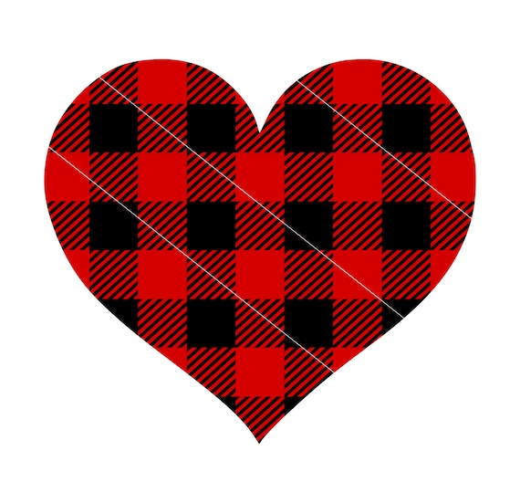 Buffalo Plaid Heart Svg Dxf Png Plaid Design Plaid Heart | Etsy