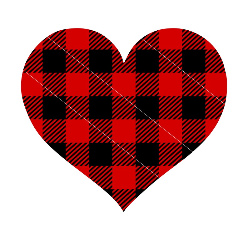 Buffalo Plaid Heart Svg Dxf Png Plaid Design Plaid Heart - Etsy