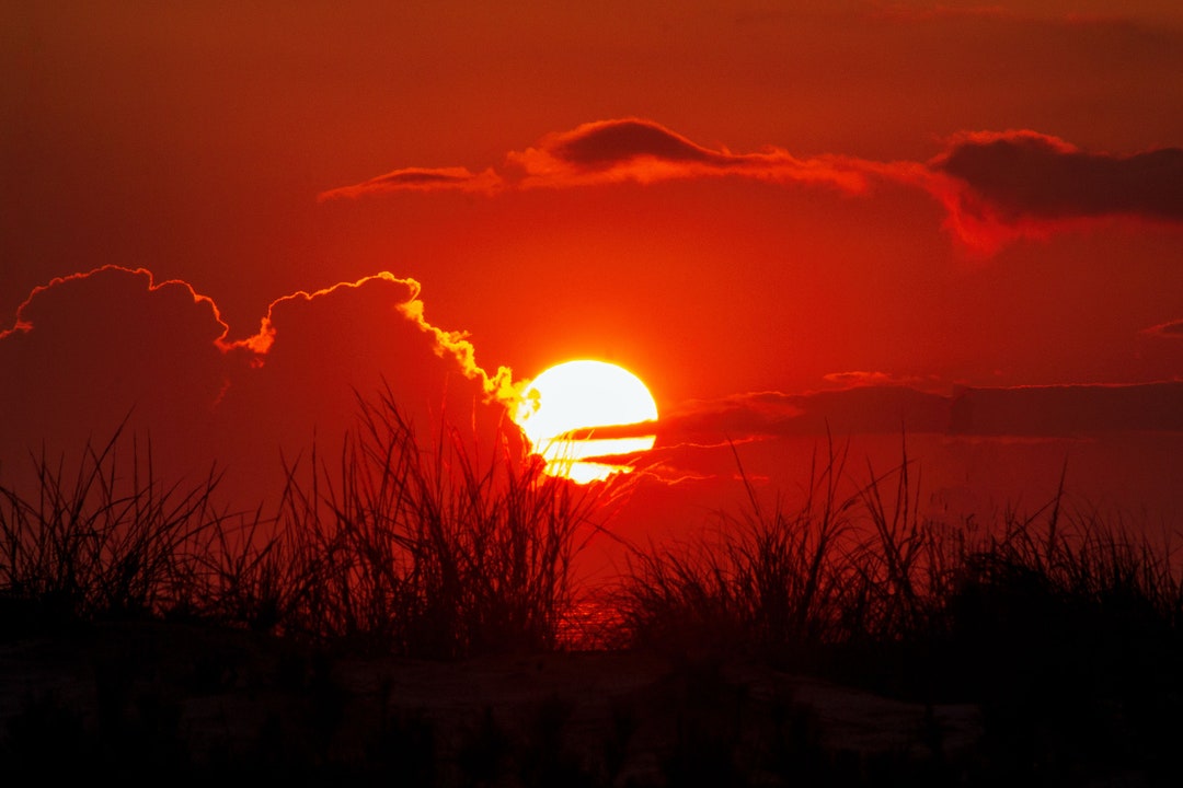 Burning Red Sunrise - Etsy