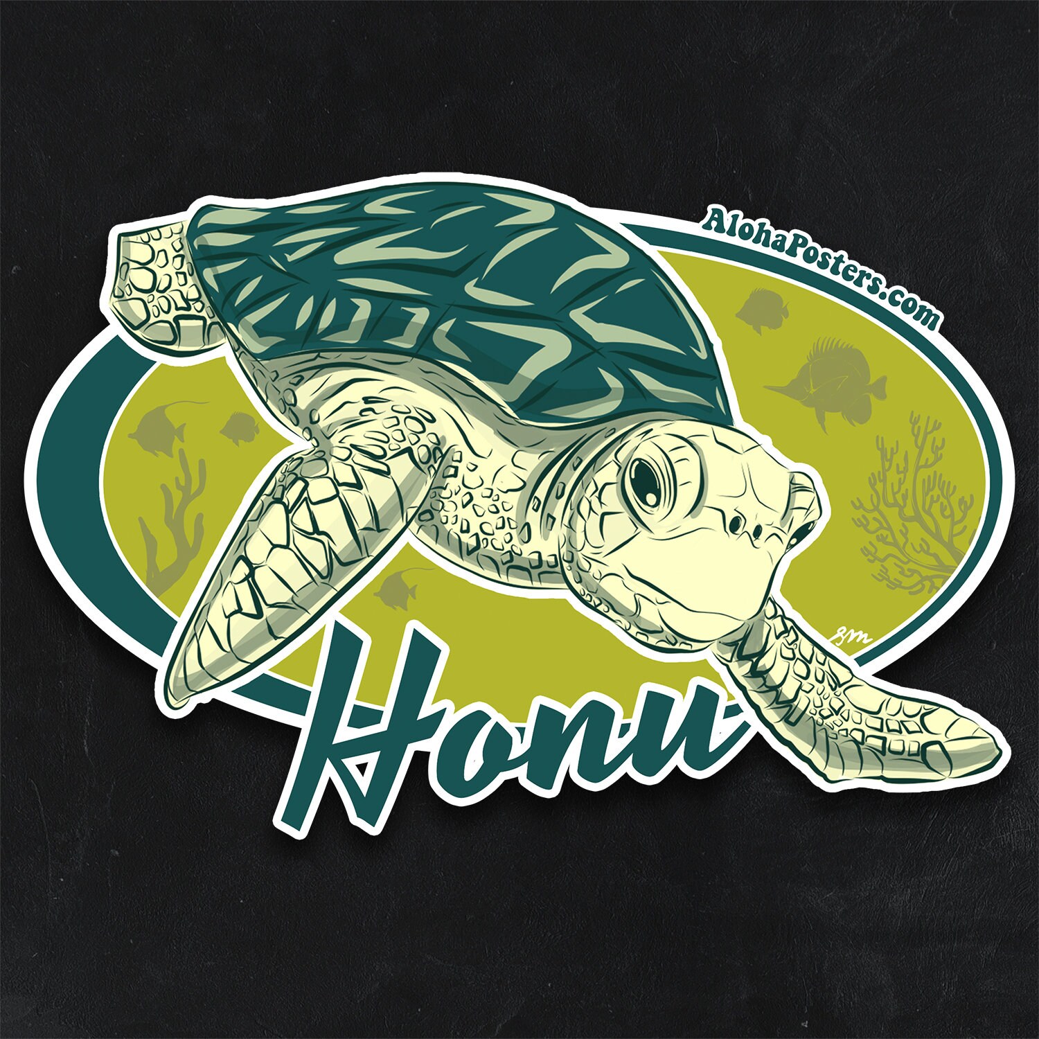 Hawaii Honu Turtle Vintage, Hawaii Vinyl Sticker, Hydro Flask, Water ...