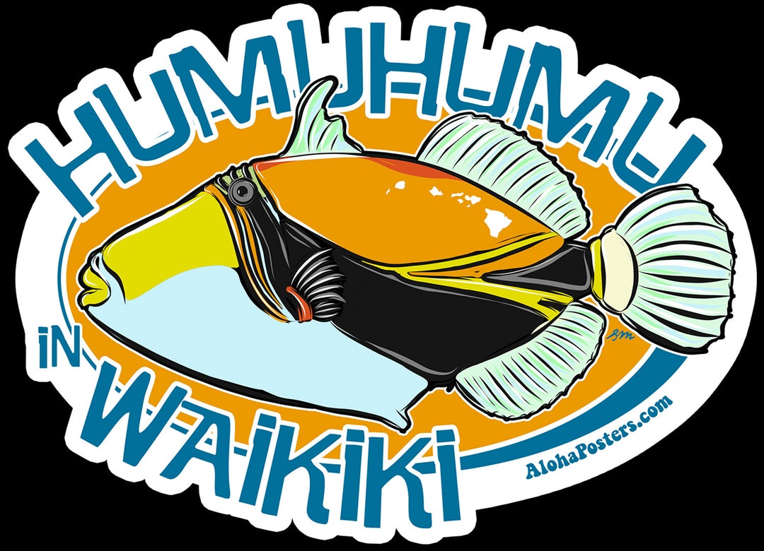 Humuhumu Hawaii Vinyl Sticker - Etsy