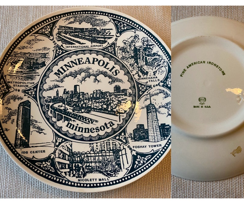 Retro Souvenir State and Commemorative Plates in Assorted Shapes and ...