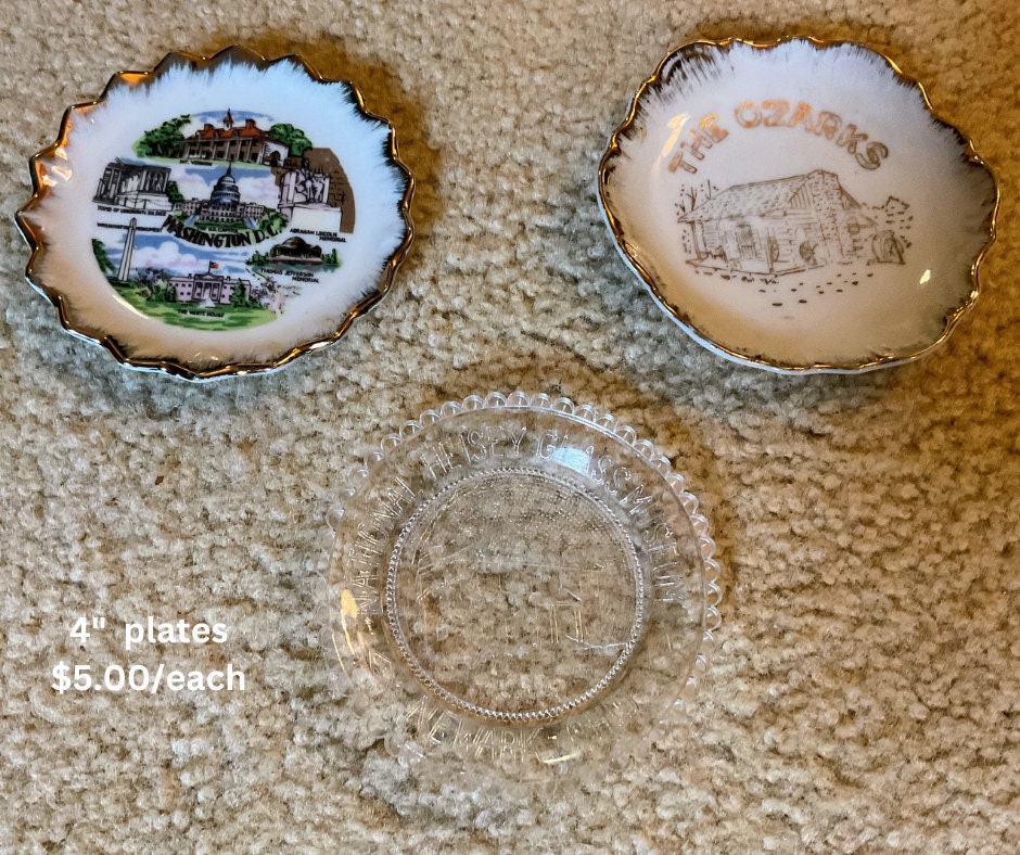 Retro Souvenir State and Commemorative Plates in Assorted - Etsy