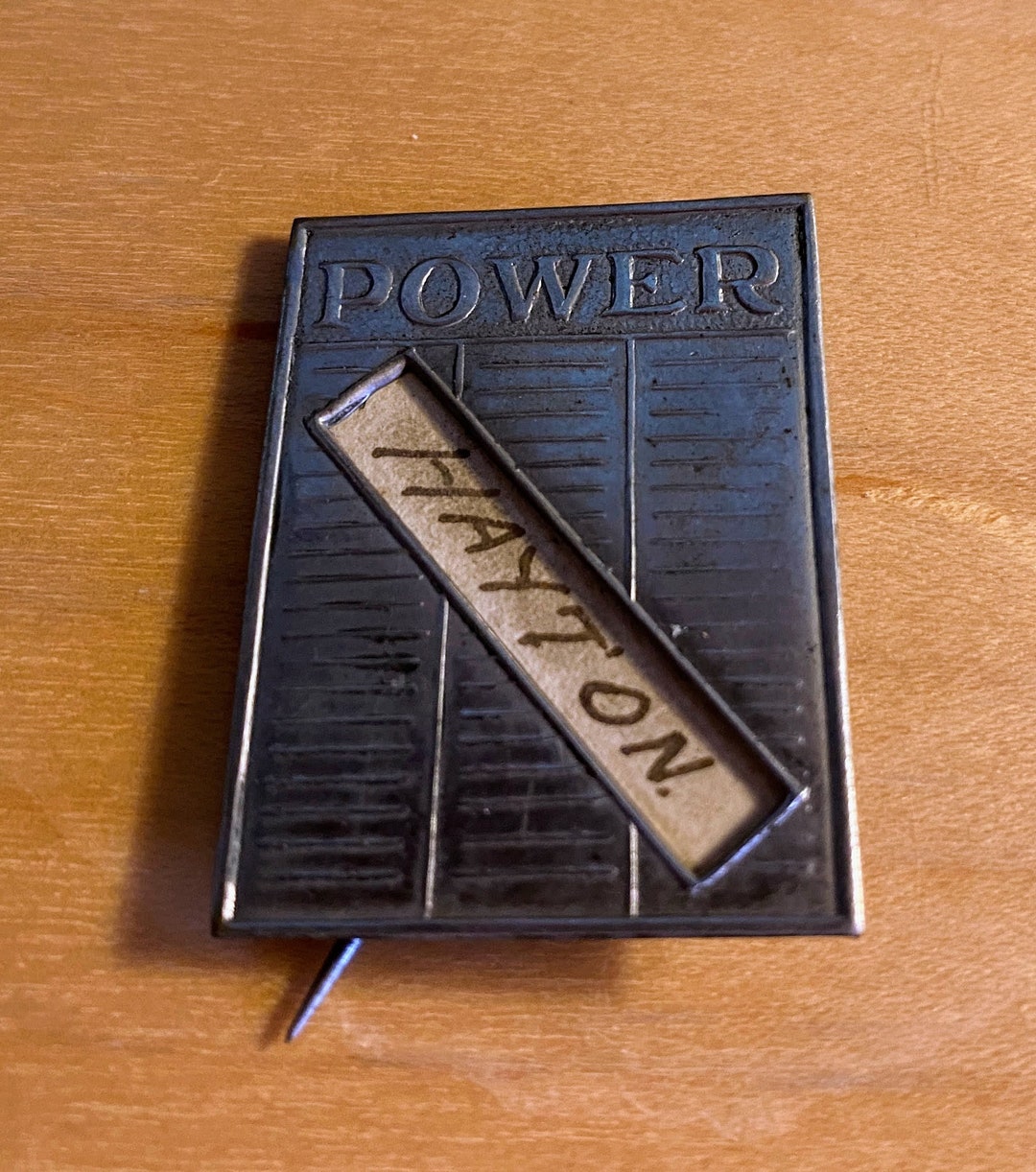 Vintage Power Metal Name Tag / Name Badge - Etsy