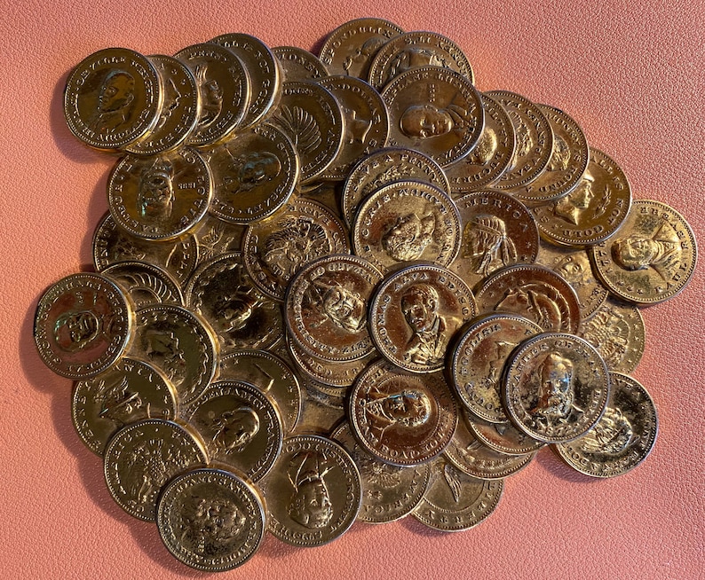 Rare Pile-o-gold Vintage Pile of Coins Novelty Paperweight - Etsy