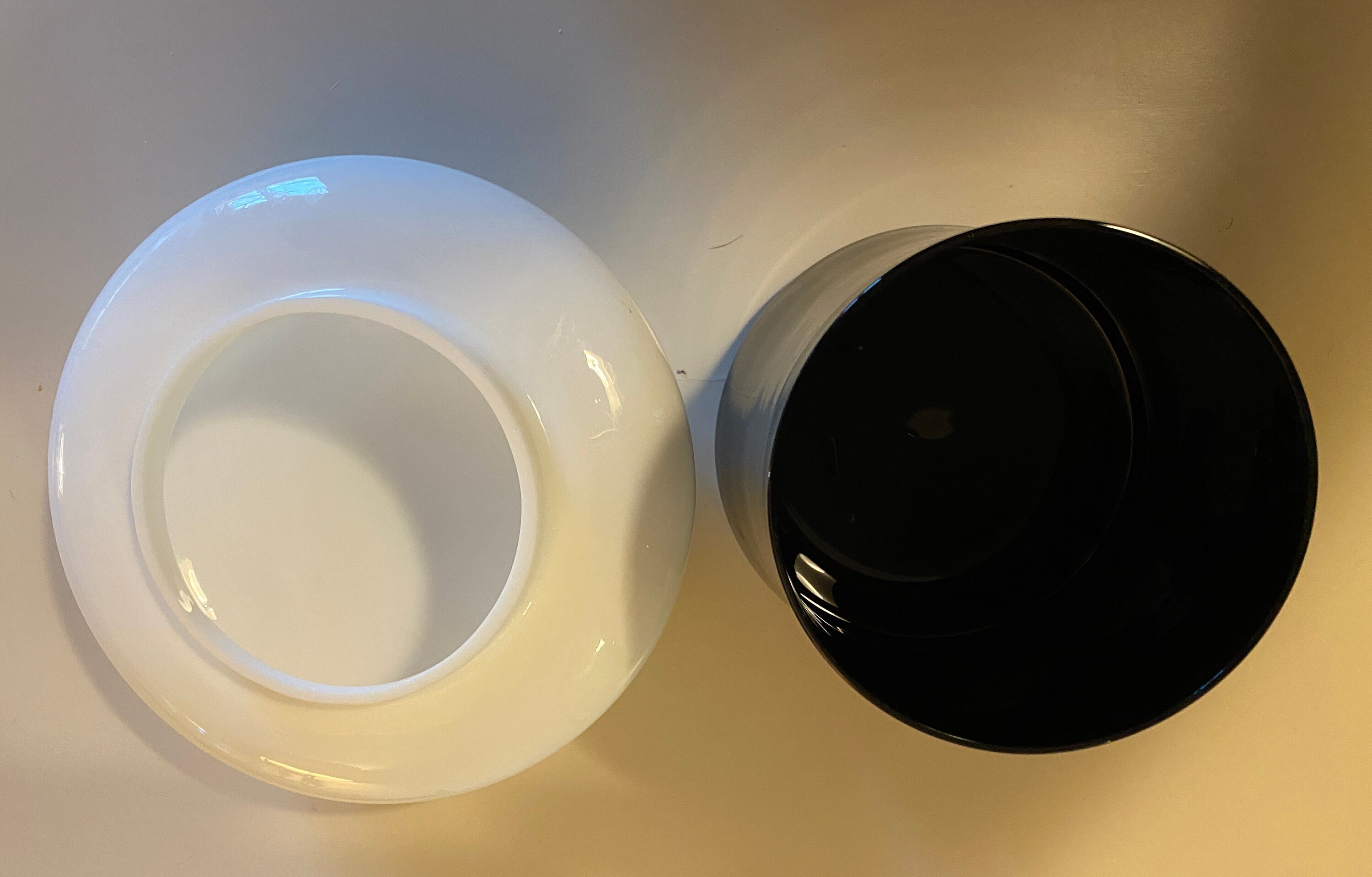 MCM Black & White Glass MOD Mushroom-shaped Jar - Etsy